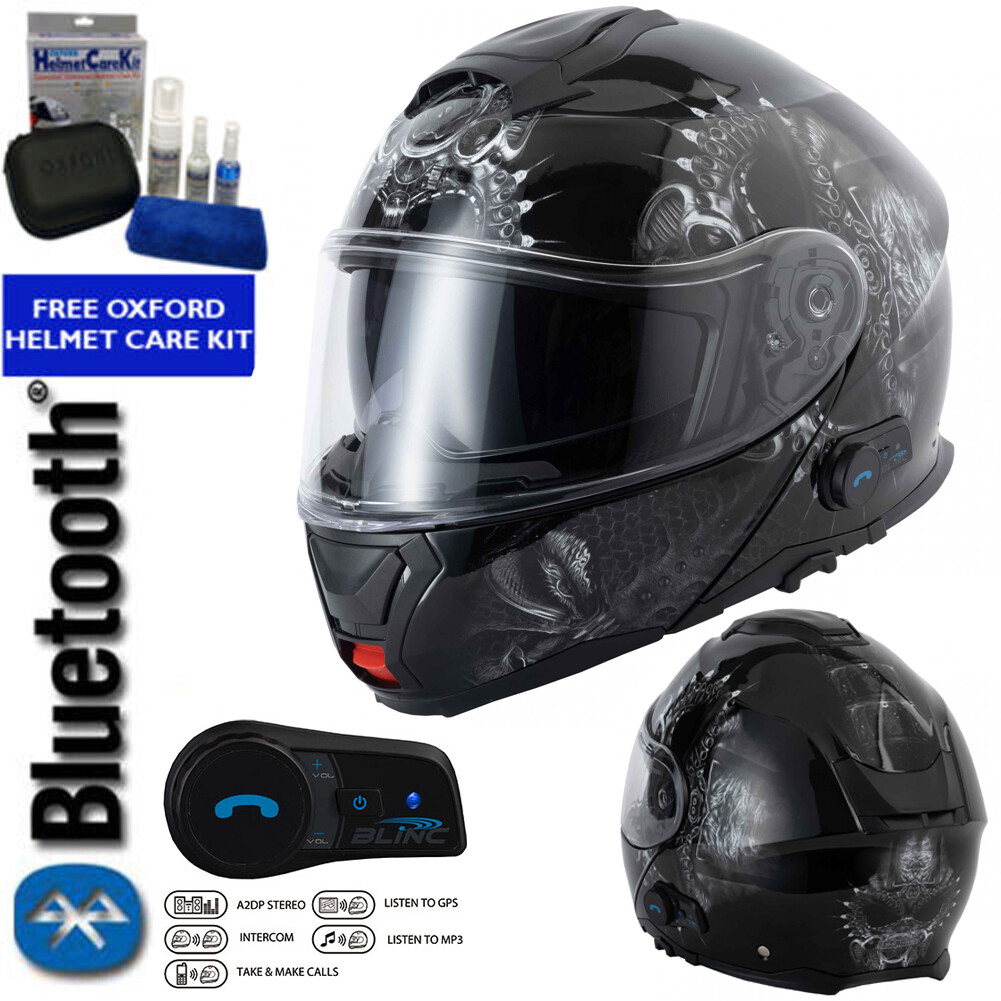 Techno Bluetooth Full Face Motorcycle