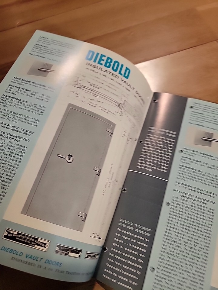 1960's Diebold Bank Equipment Brochure Booklet vault drive up window | eBay