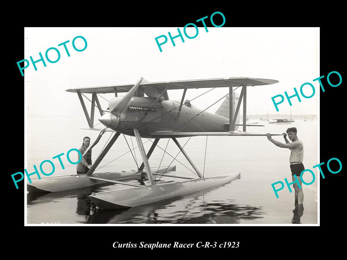 OLD LARGE HISTORIC AVIATION PHOTO THE CURTISS RACER CR3 SEAPLANE c1923 ...