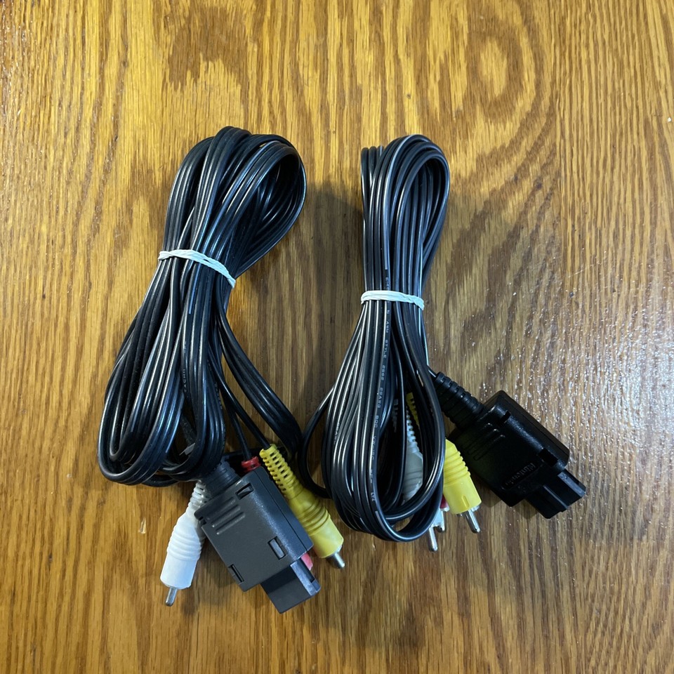 AUTHENTIC OEM Nintendo N64 Gamecube SNES AV RCA Video Cable Tested | eBay