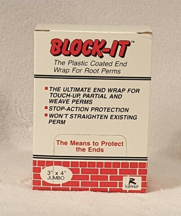 BLOCK-IT Plastic Coated End Wrap Papers For Root & Previously Permed ...