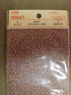 N SCALE COLONIAL RED BRICK (3) # 8251 BY JOHN RENDALL | eBay