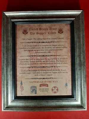 MC-BETTER: ARMY Sapper Creed ALL UNITS Aged Parchment Framed PERSONALIZED | eBay