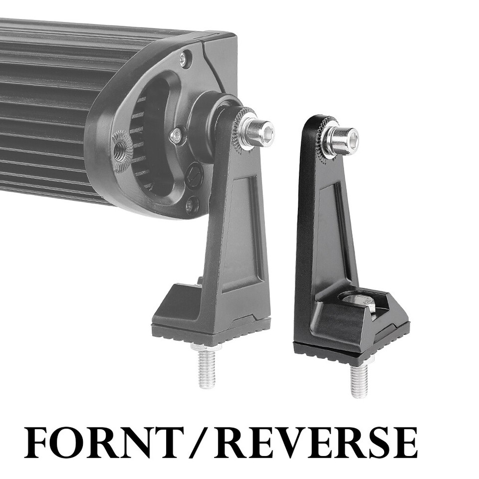 2PC LED Light Bar Mounting Brackets 360° Side Rotating Al Alloy Holder ...