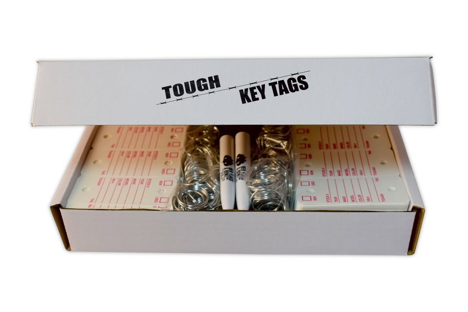 Car Dealer Key Tags, Tough Poly Rigidene Style, 500 Survivor WHITE key ...