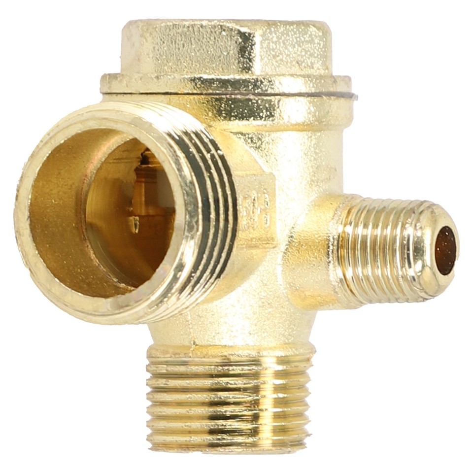 Check Valve Gold Pumps Thread 1pc Air compressor 3-way Connect Fittings ...