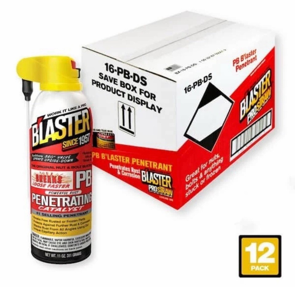 PB Blaster Penetrating Oil Rusted Seized Bolts Lubricant Spray 11oz 12 ...