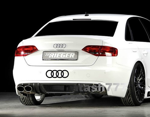 AUDI RINGS A4 A6 A8 RS3 RS4 Q5 S- Line Racing Decal sticker emblem logo ...