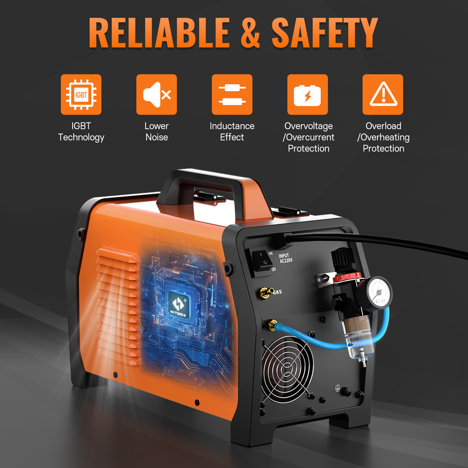 6-in-1 Welder 200Amp Aluminum Plasma Cutter Combo MIG/Stick/TIG/CUT Gas ...
