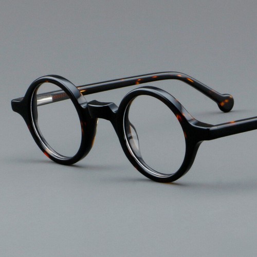 Acetate Wood Retro Round Eyeglass frames Full Glasses Women Men Eyewear ...