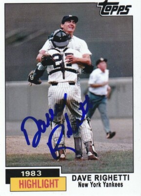DAVE RIGHETTI NEW YORK YANKEES SIGNED 1984 STYLE CUSTOM CARD | eBay