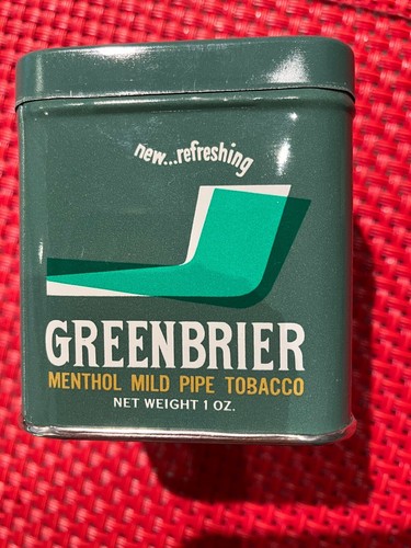 Vintage Greenbrier Menthol Mild Pipe Tobacco Tin | eBay