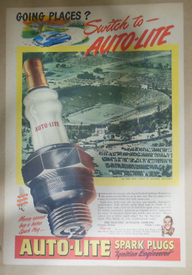 Auto-Lite Spark Plugs Ad: Rose Bowl Pasadena CA 1940's Size: 11 x 15 ...