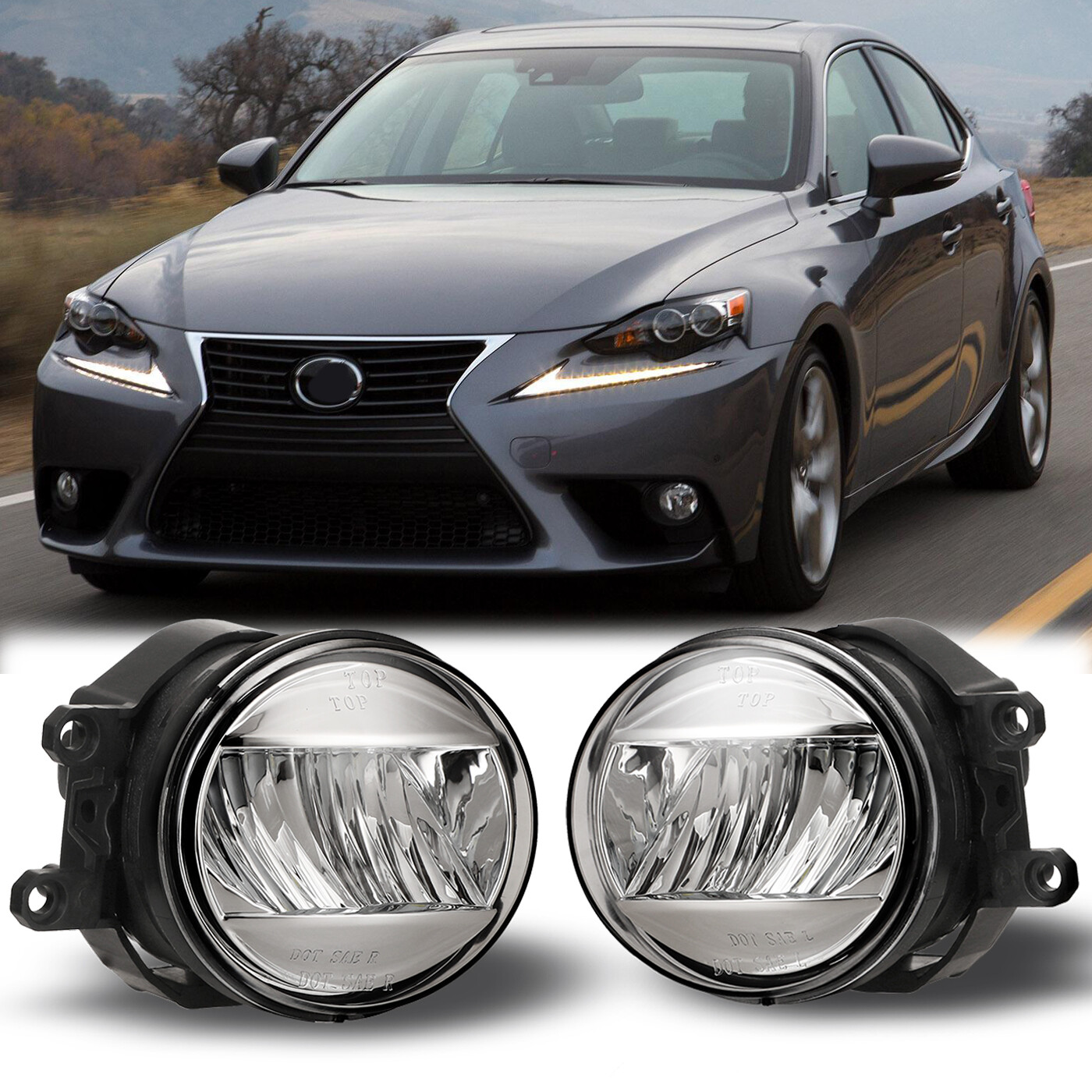 LED Fog Lights for Lexus CT200h/ IS F/ ES350/ NX300 Driving Bumper ...