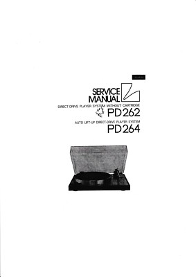 Service Manual Guide For Luxman PD-262, PD-264 | eBay