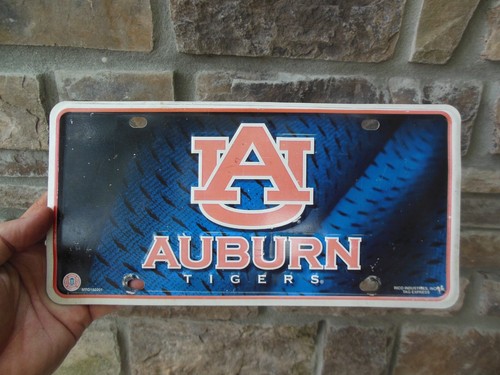 Vintage Auburn Tigers University Football Car Truck Tag Original Metal ...