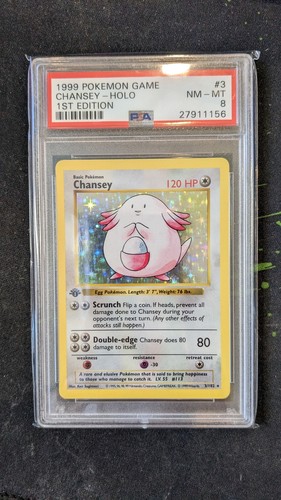 Chansey 3/102 1st Edition Base Set Shadowless Holo Rare Pokemon Card ...