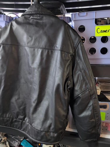 Vintage Taylors Leatherwear Leather Police Style Jacket 38 Black USA ...