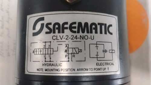 NEW OLD STOCK! SAFEMATIC VALVE SHUT OFF WITH 24V SOLENOID CLV-2-24-NO-U ...
