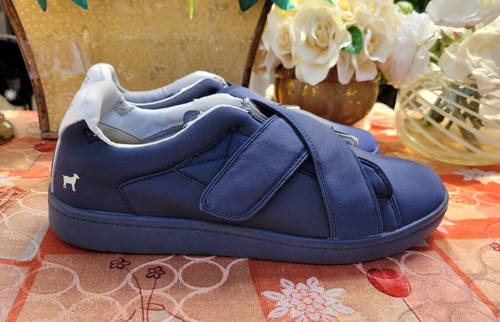 Goats Sneakers 717 Men’s 12 Blue Canvas Hook & Loop Straps Slip On No ...