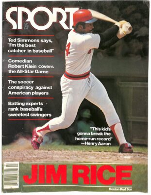 July 1978 Sport Magazine Jim Rice Boston Red Sox NO LABEL Newstand ...