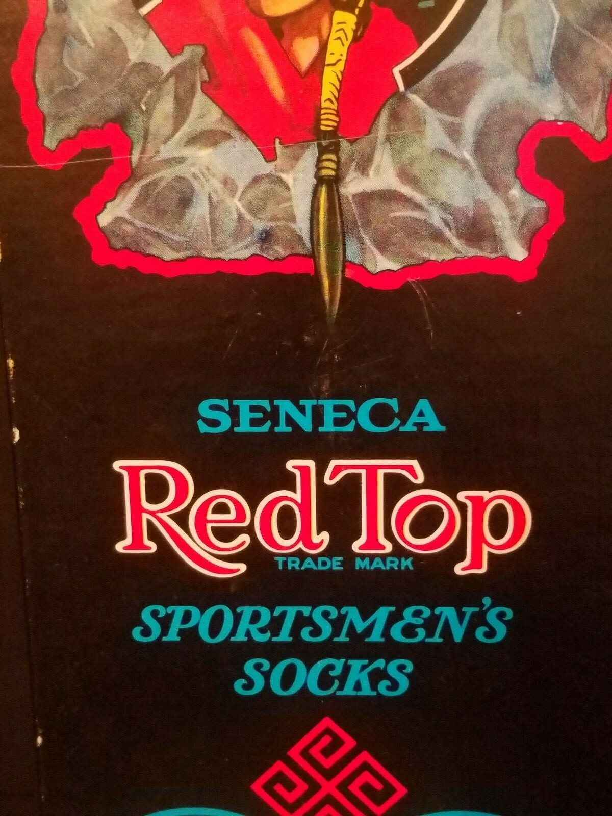 Vintage Seneca Red Top Sportsmen's Socks Colorful BOX ONLY Early 1900's ...