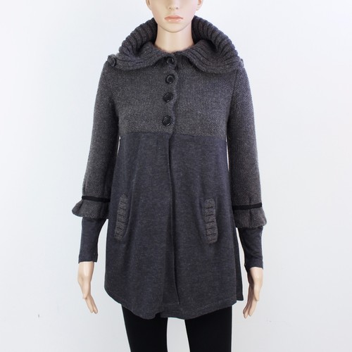 Firetrap Womens Size XS Combi Heavy Light Grey Knit Cardigan | eBay UK