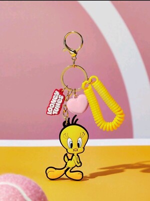 Adorable Looney Tweety Keychain With Rubber ️🥰 | eBay