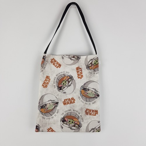 Baby Yoda Grogu Library Bag Handmade Star Wars Print Tote Bag Satchel ...
