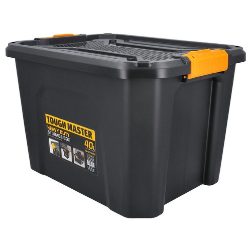 Stackable Plastic Storage Box with Lid 40L Capacity | eBay UK