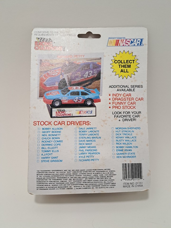 1992 Vintage Racing Champions Display Stand & Diecast Car Jay Fogleman ...