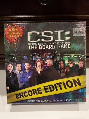 CSI Crime Scene Investigation The Board Game Encore Edition New Sealed ...