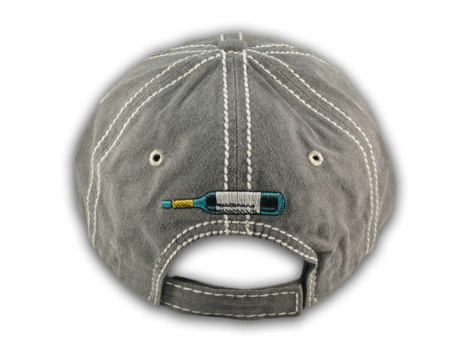Dark Gray Wine Is The Answer Washed and Distressed Baseball Cap | eBay