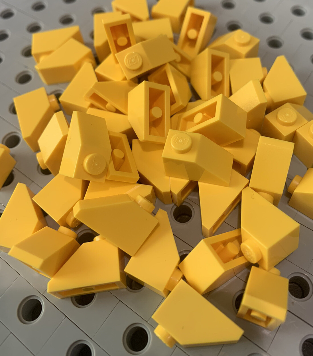 Lego Yellow 1x2 Slopes Roof Tile 1x2/45° Bricks 1x2 New Lot Of 48 | eBay