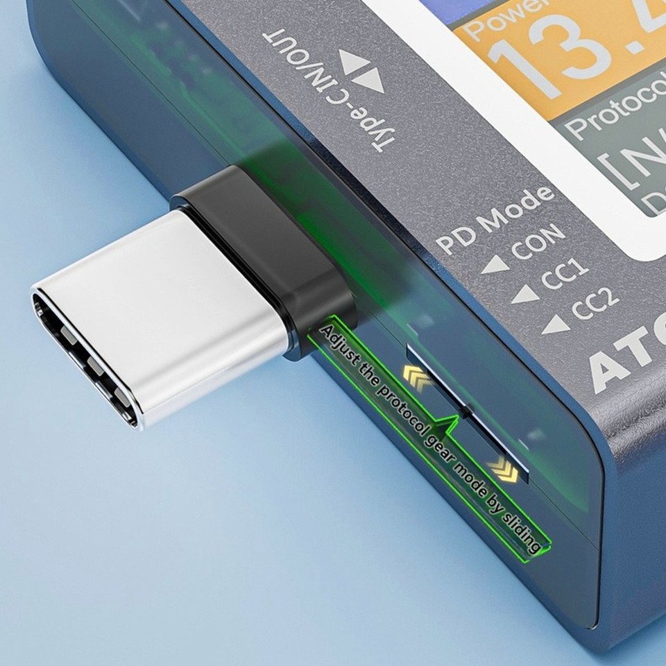 USB/Type-C Tester Multi-Function Digital Display Voltage Current ...