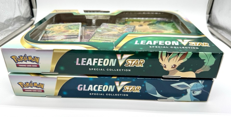 POKEMON TCG GLACEON & LEAFEON V STAR Special Collection Boxes - Brand ...