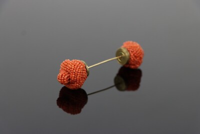 Victorian Coral Bead Crown Stick Pin | eBay