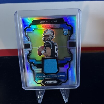 2023 Prizm Bryce Young Premier Jerseys Patch Rookie Silver RC Carloina ...
