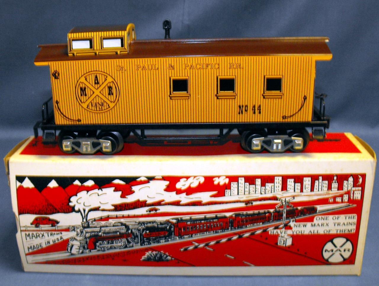 NIB UNUSED MARX TRAIN O SCALE St. PAUL & PACIFIC OLD TIME CABOOSE 7332 ...