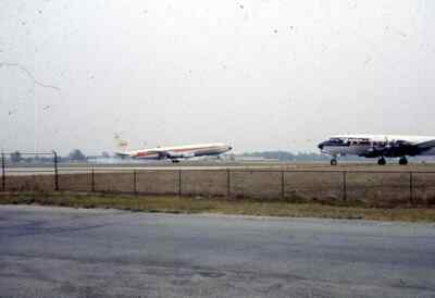 TWA 707 & DELTA AIRLINES DC-7 Planes DAYTON Ohio Airport Poster Photo ...