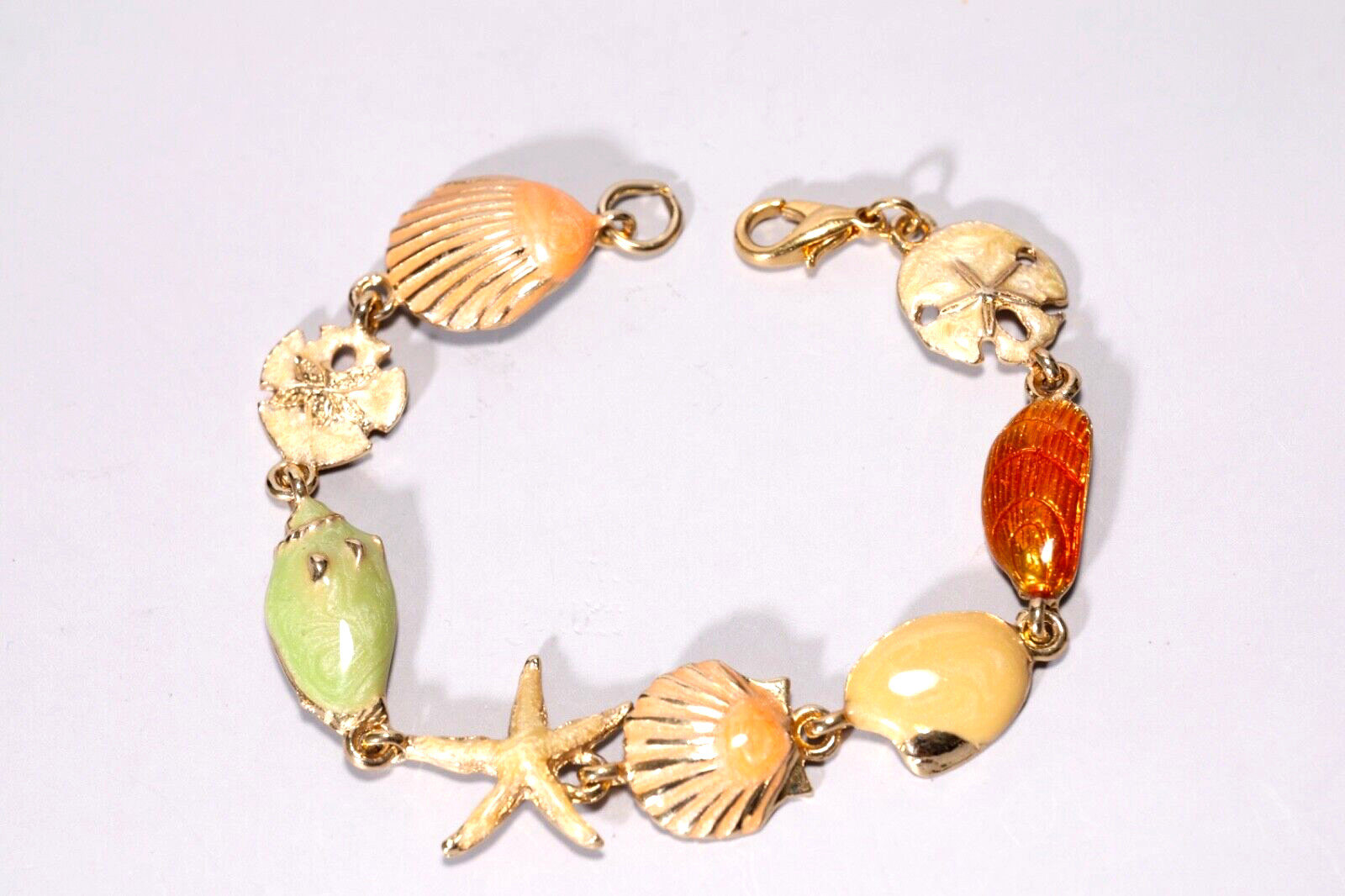 Vintage J.Jl Ocean Themed Sea Shells Starfish Enamel … - Gem