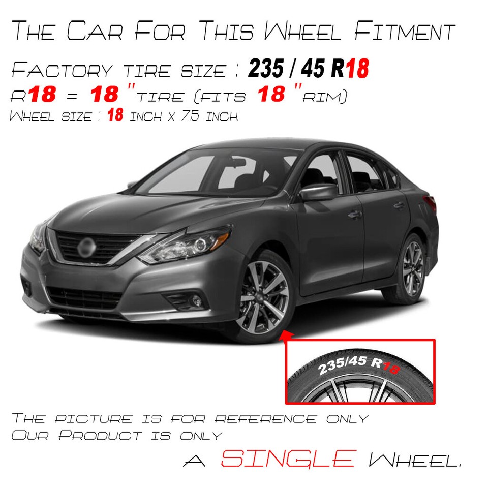 2016-2017 Nissan Altima 18" Machined Grey Alloy Wheel | 62720 ...