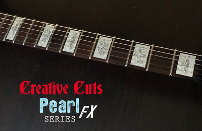 Aged Pearl Blocks Fretboard Marker Vinyl Inlay Decal for Gretsch BASS ...