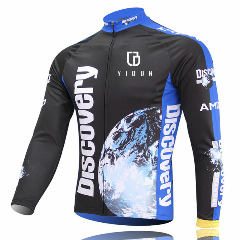 Discovery Channel Men's Long Sleeve Cycling Jersey Bike Bicycle Long ...