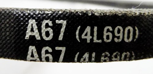 JASON UNIMATCH A67 4L690 FHP V-BELT, 4L 69" NOMINAL OUTSIDE LENGTH, 1/2 ...