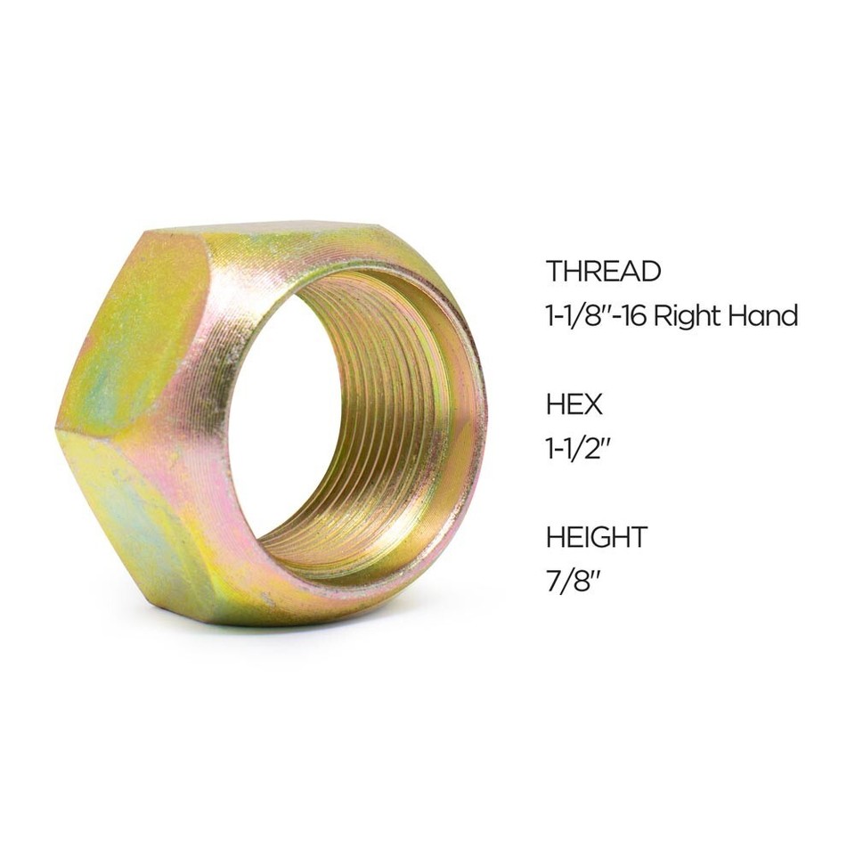 M-126 Stud-Piloted - Budd Wheel Outer Cap Nuts - Right-Hand Thread (10 ...