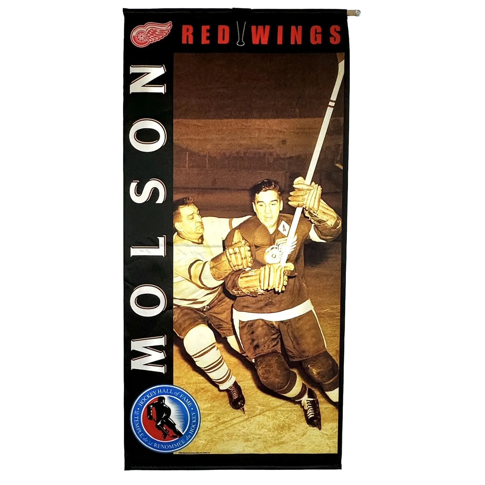 1997 Molson Canadian Hockey Hall Of Fame Banner Ted Lindsay Red Wings ...