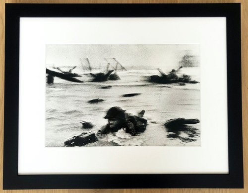 Robert Capa D-Day Normandy Beach Landing, Framed (26"x34") Gelatin ...
