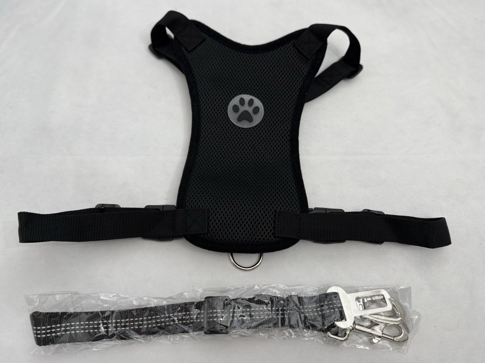 Nasjac Dog Car Harness with Seat Belts for Travel Black Size L | eBay UK