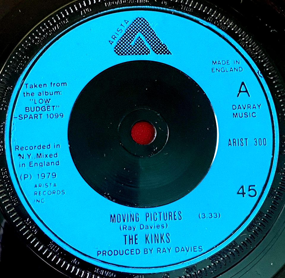 The Kinks Moving Pictures 7"PC UK ORIG 1979 Arista ARIST 300 bw In A ...